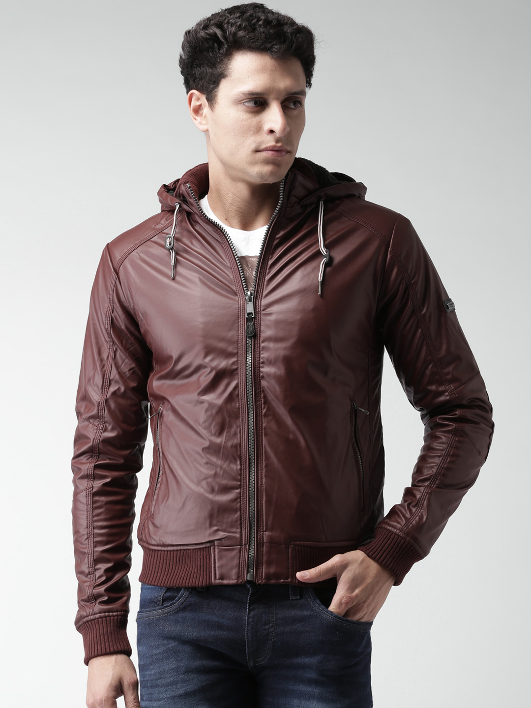 Buy ALCOTT Maroon Hooded Jacket - Jackets for Men 1516460 | Myntra