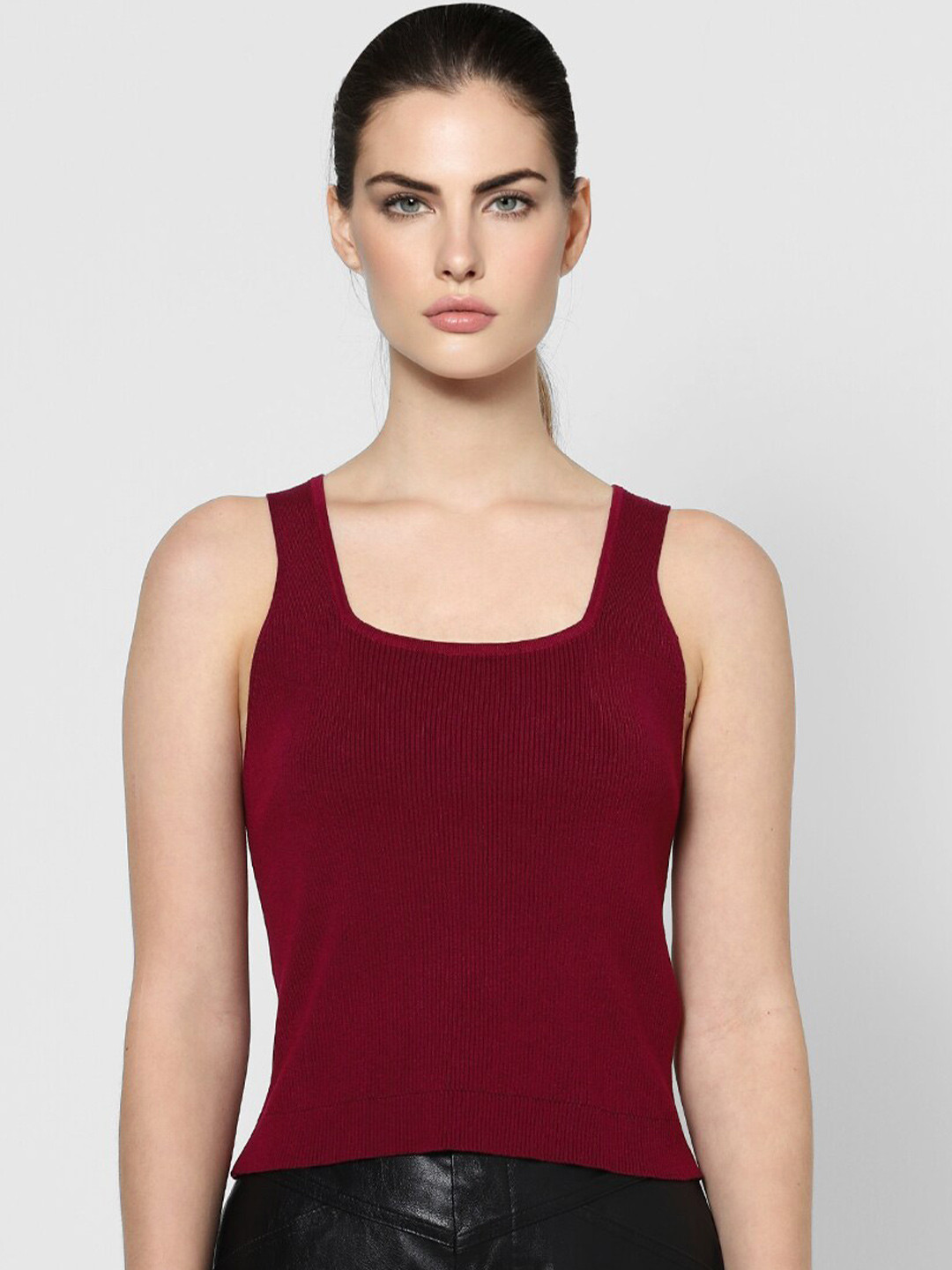 Buy ONLY Maroon Tank Top - Tops for Women 15179528 | Myntra