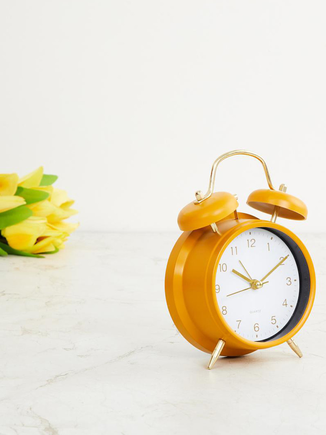 Buy Home Centre Yellow & White Traditional Alarm Clock - Clocks for ...