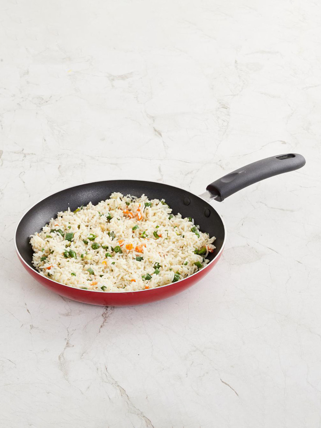 Buy Home Centre Red & Black Solid Fiesta Elke Non Stick Frying Pan ...