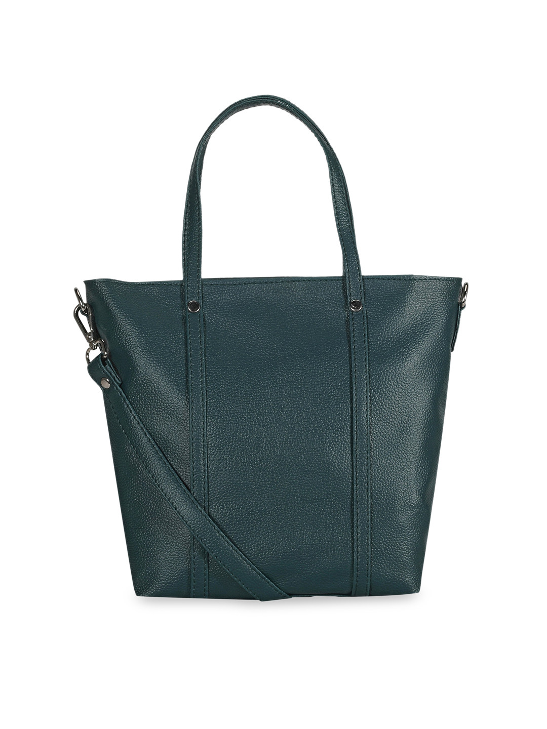 Buy Toteteca Women Teal PU Oversized Structured Handheld Bag - Handbags ...