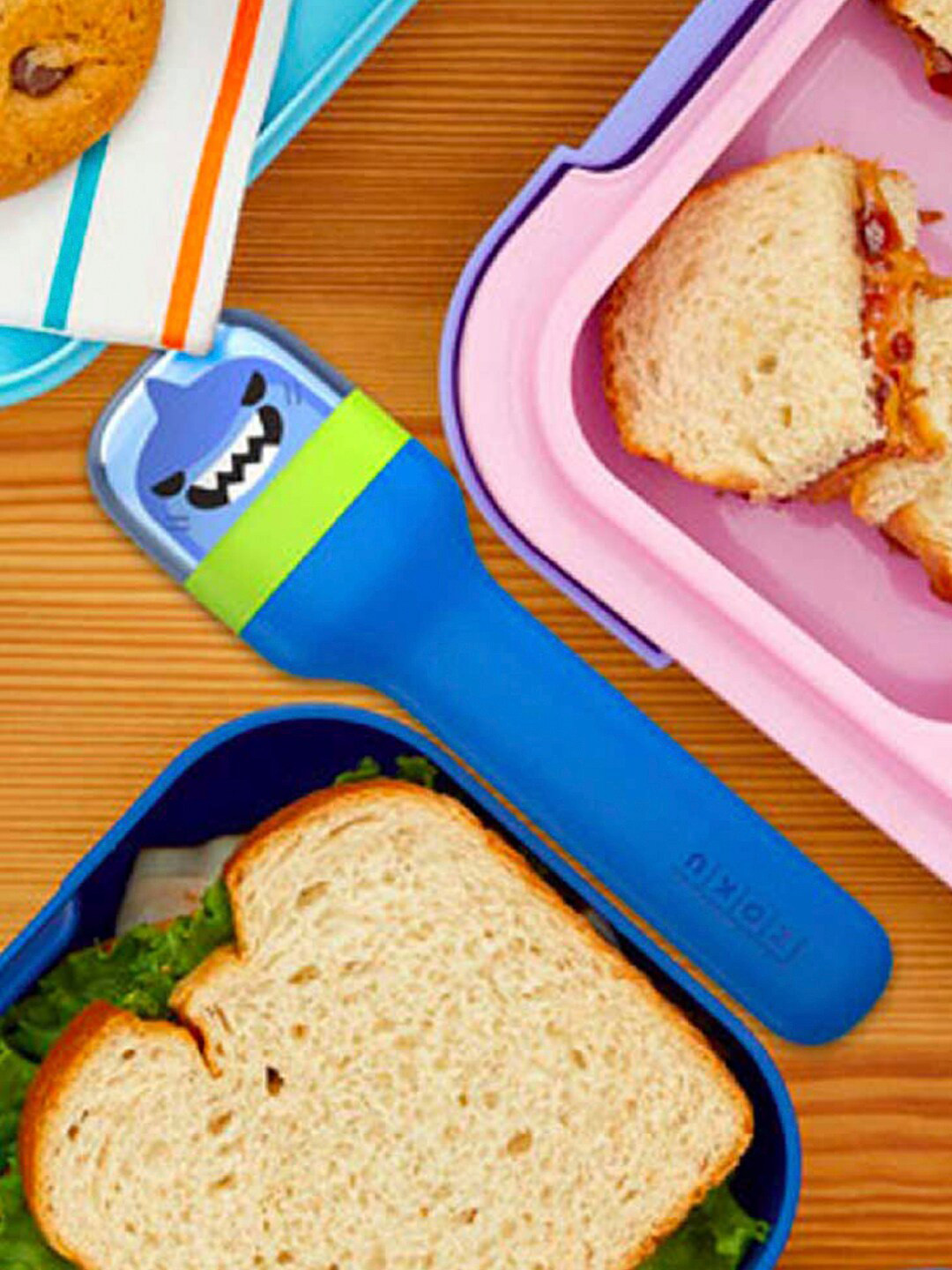 Buy ZOKU Blue & Silver Toned 3 Pieces Stainless Steel Pocket Utensil ...