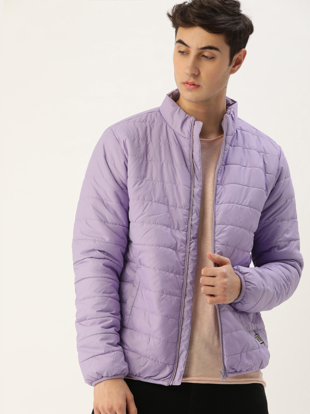 Buy SINGLE Men Violet Padded Jacket - Jackets for Men 15195908 | Myntra