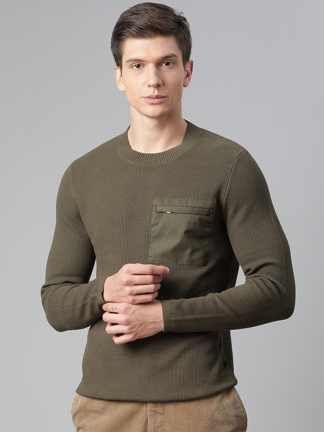 Buy Matinique Men Olive Green Pullover - Sweaters for Men 15203806 | Myntra