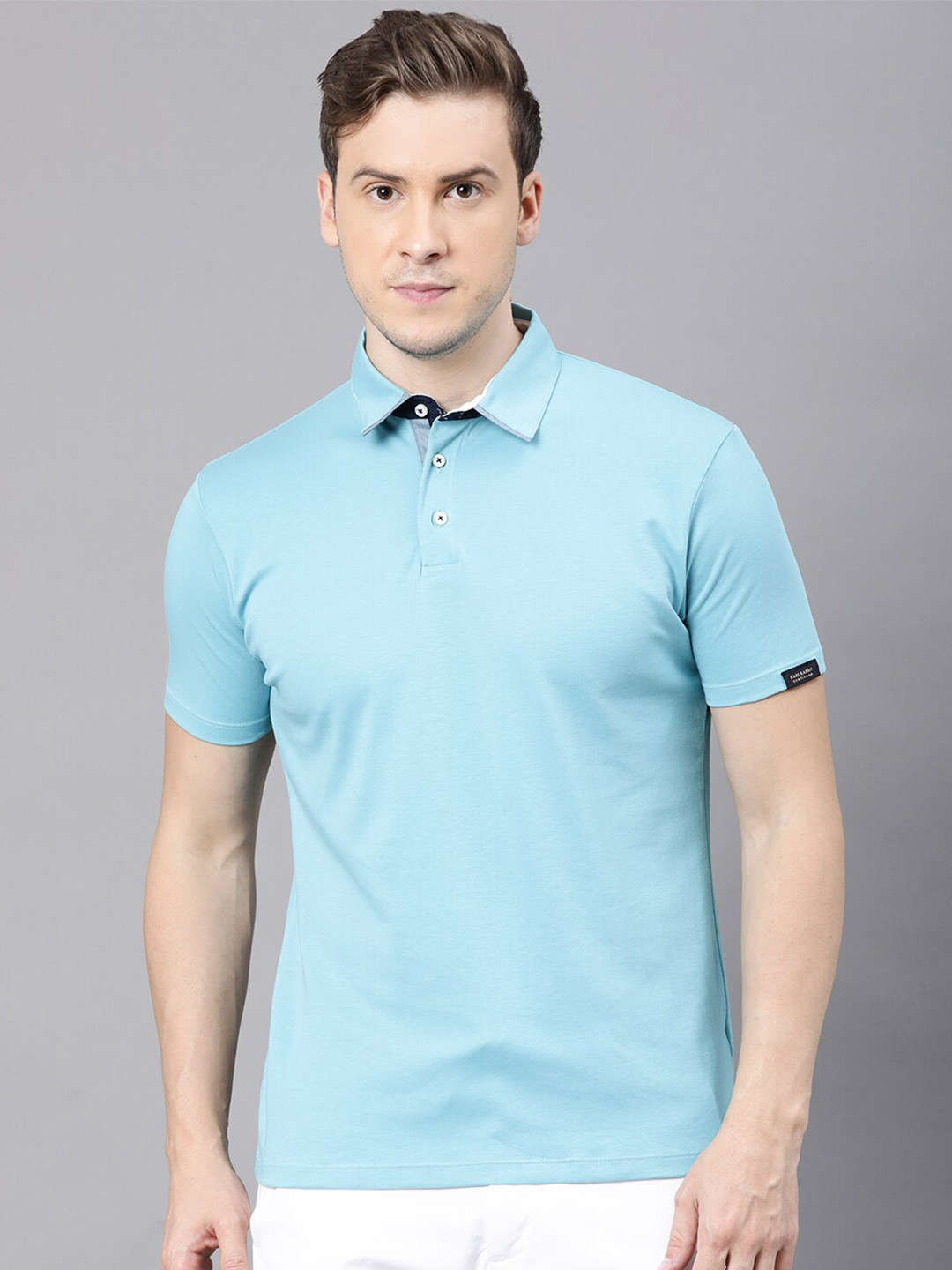 Buy RARE RABBIT Men Blue Polo Collar T Shirt - Tshirts for Men 15210574 ...