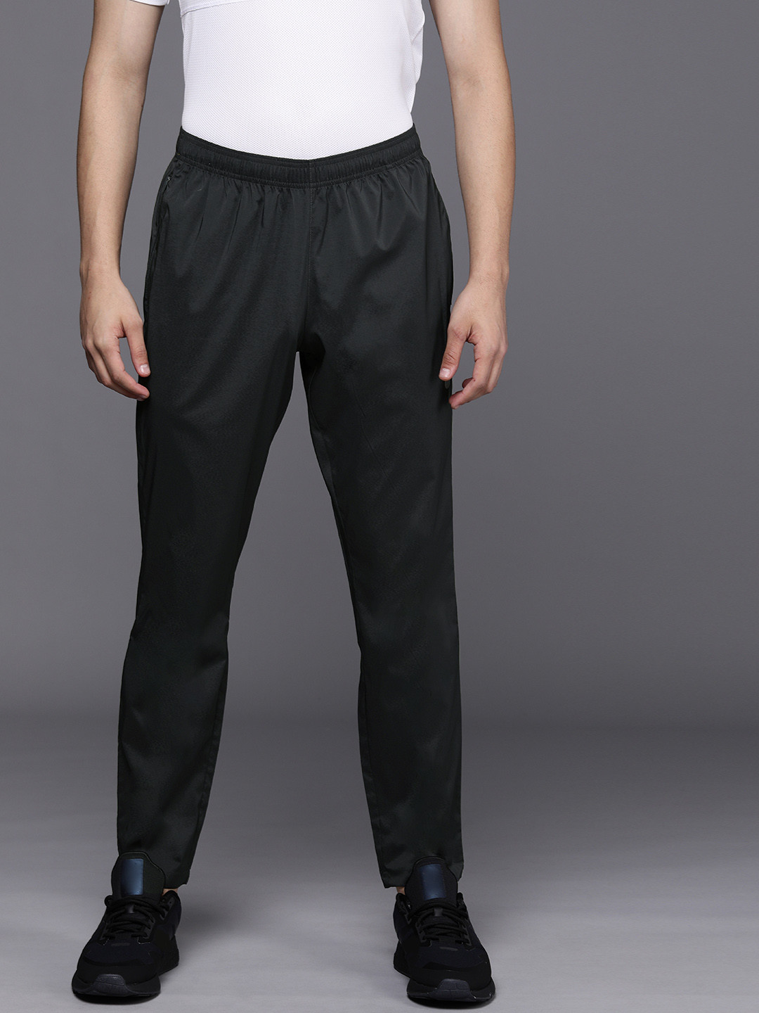 Buy ASICS Men's Solid Charcoal Grey Running Track Pants - Track Pants ...