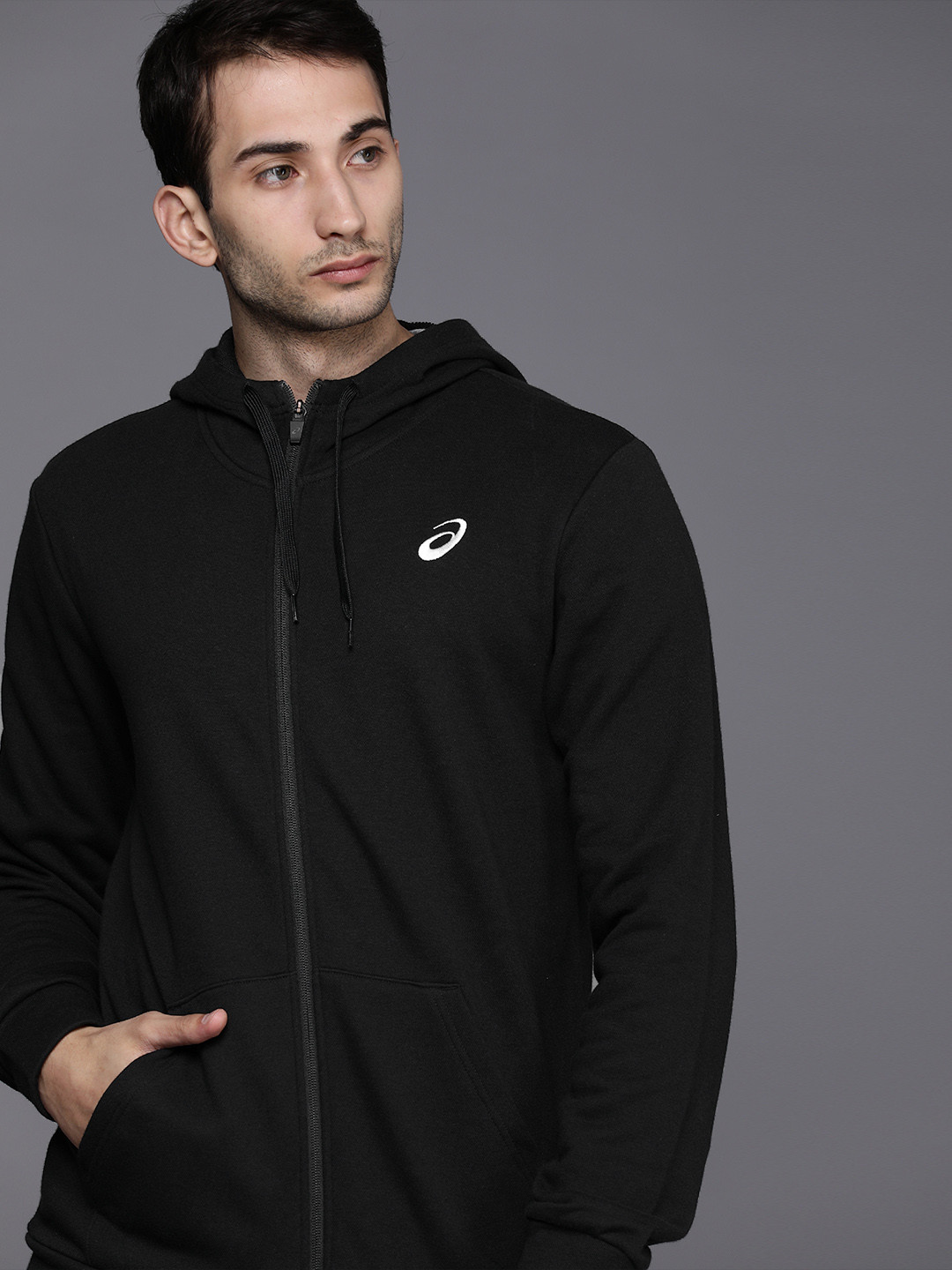 Buy ASICS Men Black Hooded Training Sweatshirt - Sweatshirts for Men ...