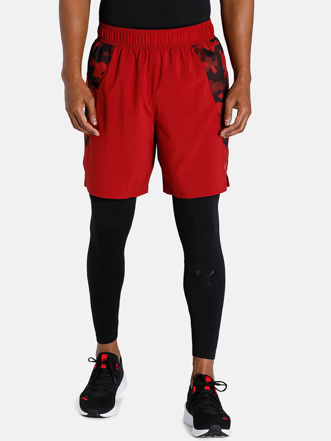 Buy Puma Men Red Printed Running Sports Shorts - Shorts for Men ...
