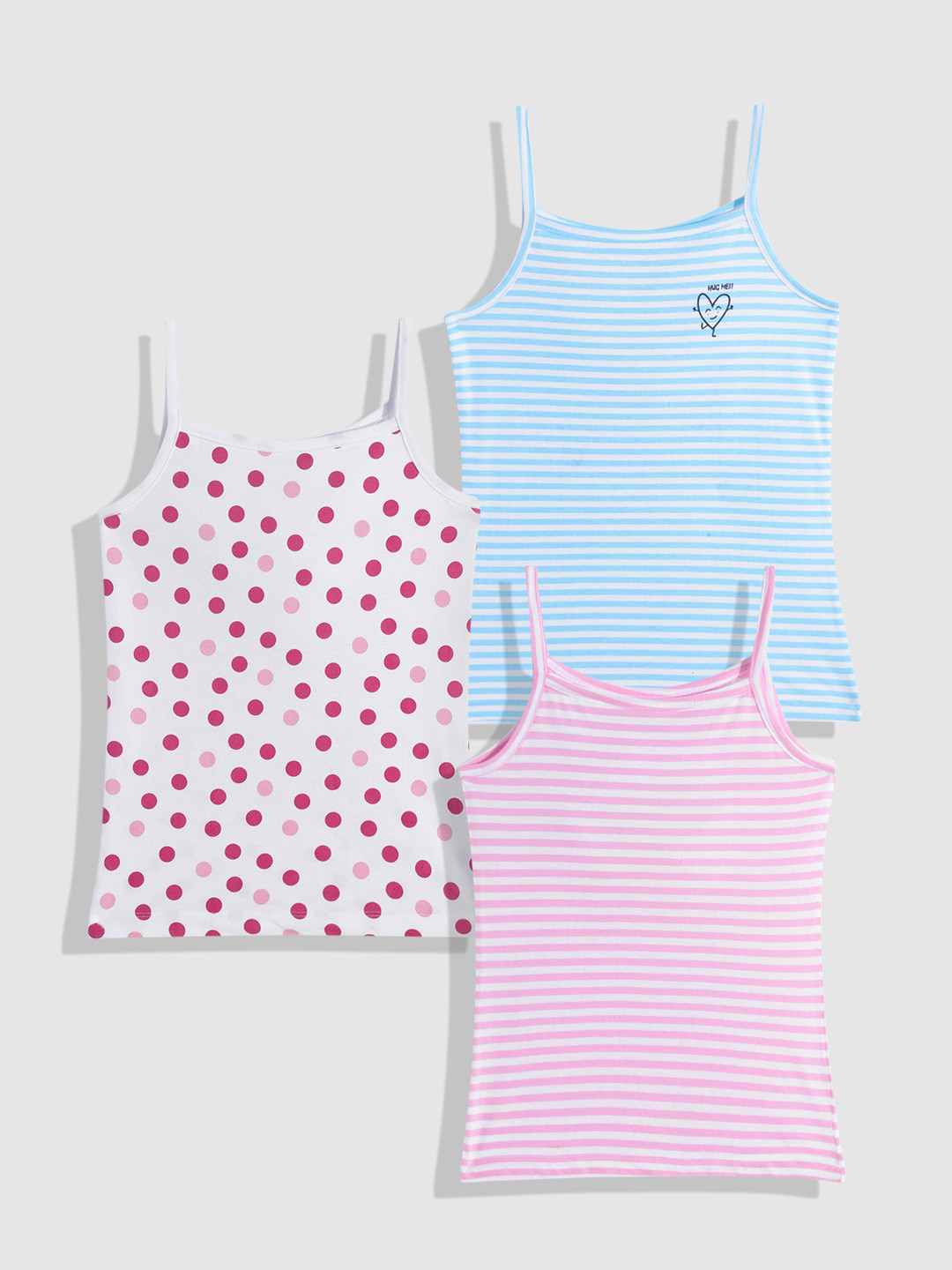 Buy YK Girls Pack Of 3 Printed Camisoles - Camisoles for Girls 15220124 ...