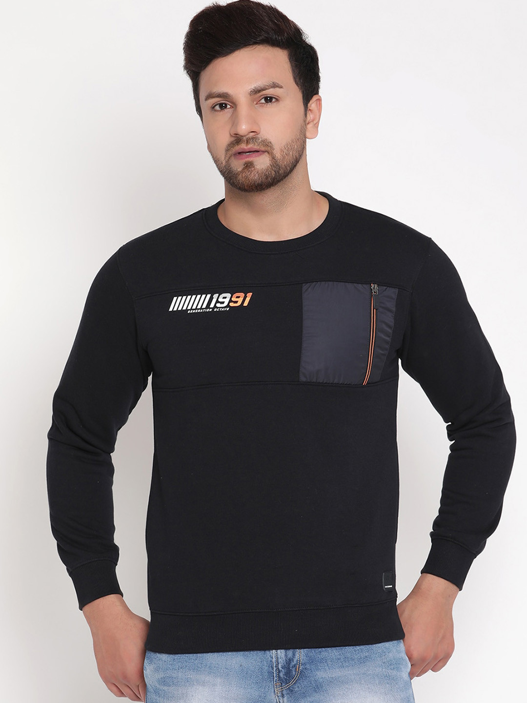 Buy Octave Men Navy Blue Sweatshirt - Sweatshirts for Men 15224060 | Myntra