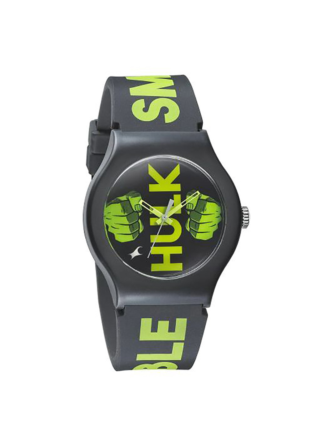 Buy Fastrack Unisex Black & Green Dial Marvel Avengers Analogue Watch ...