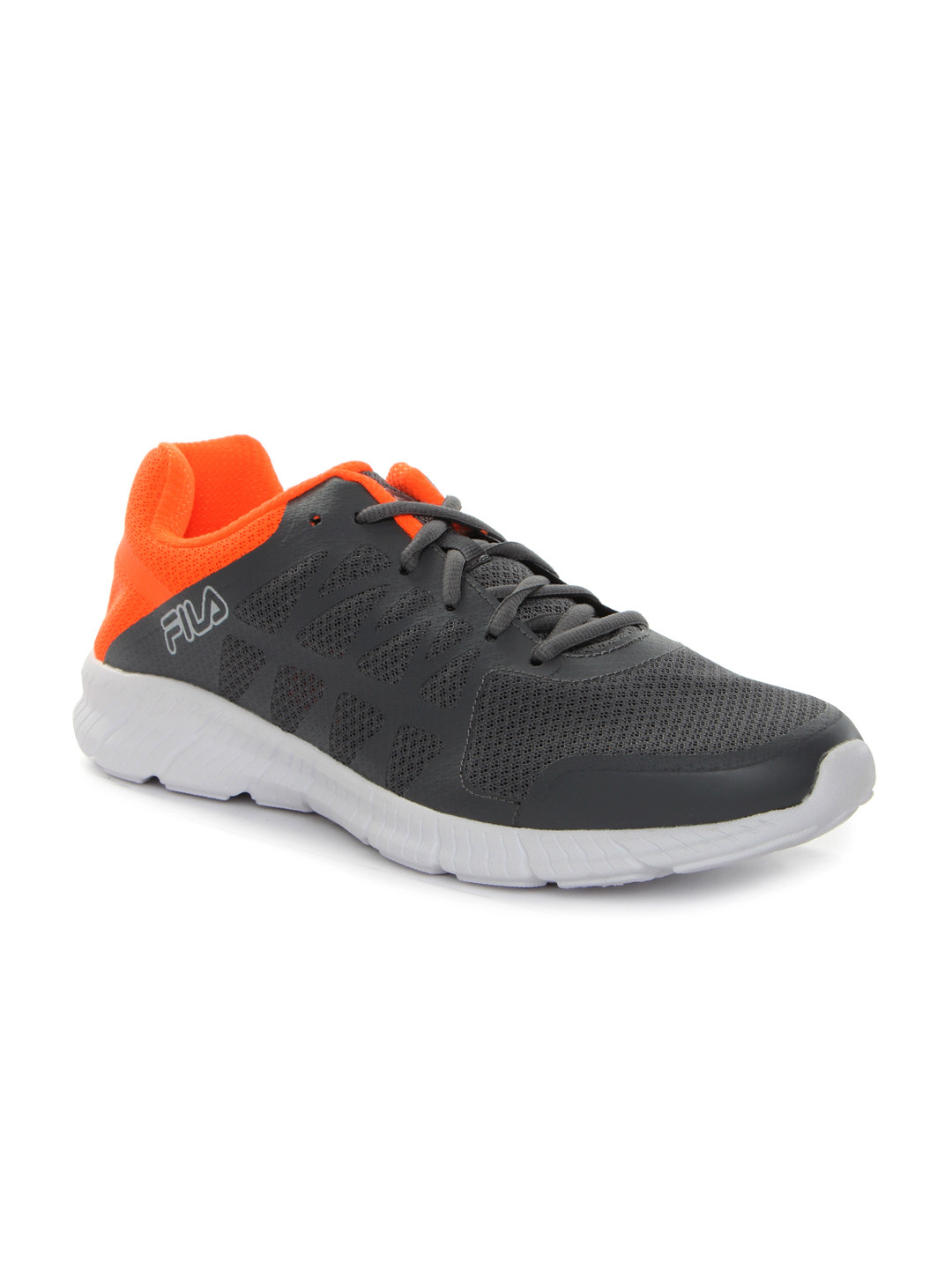 Buy FILA Men Grey & Neon Orange Memory Finity Running Shoes - Sports ...