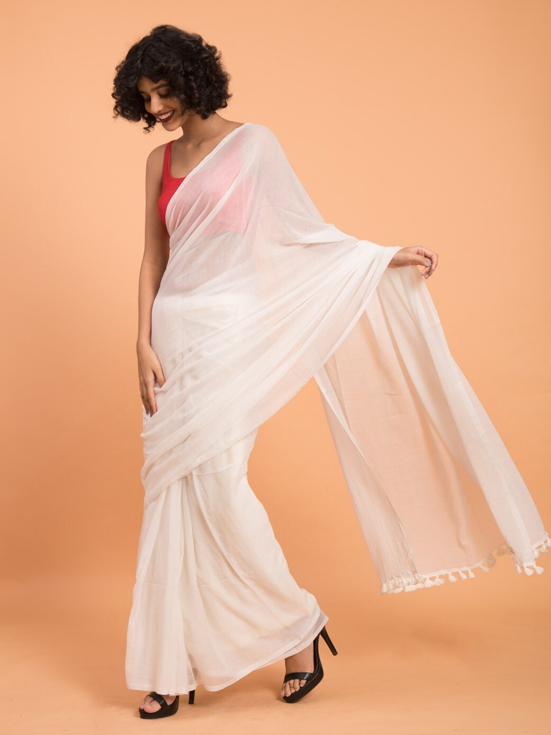 Buy Suta White Solid Cotton Blend Saree - Sarees for Women 15244124 ... Buy Suta White Solid Cotton Blend Saree - Sarees for Women 15244124 ...