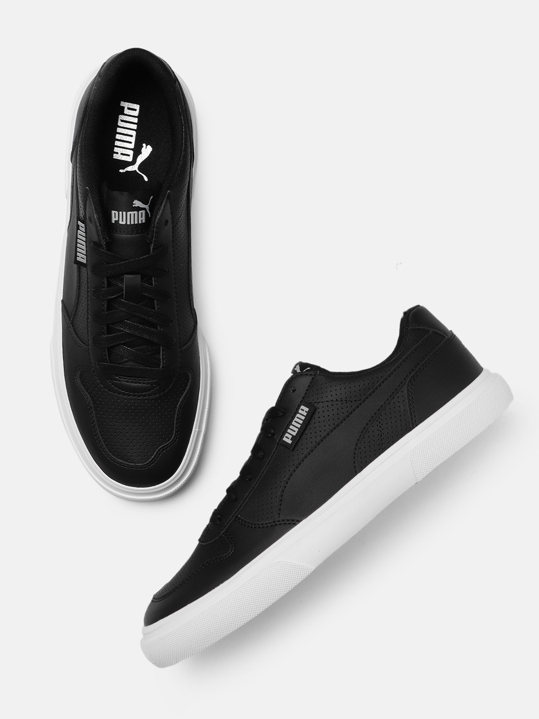 Buy Puma Men Black Solid Trinity Sneakers - Casual Shoes for Men ...