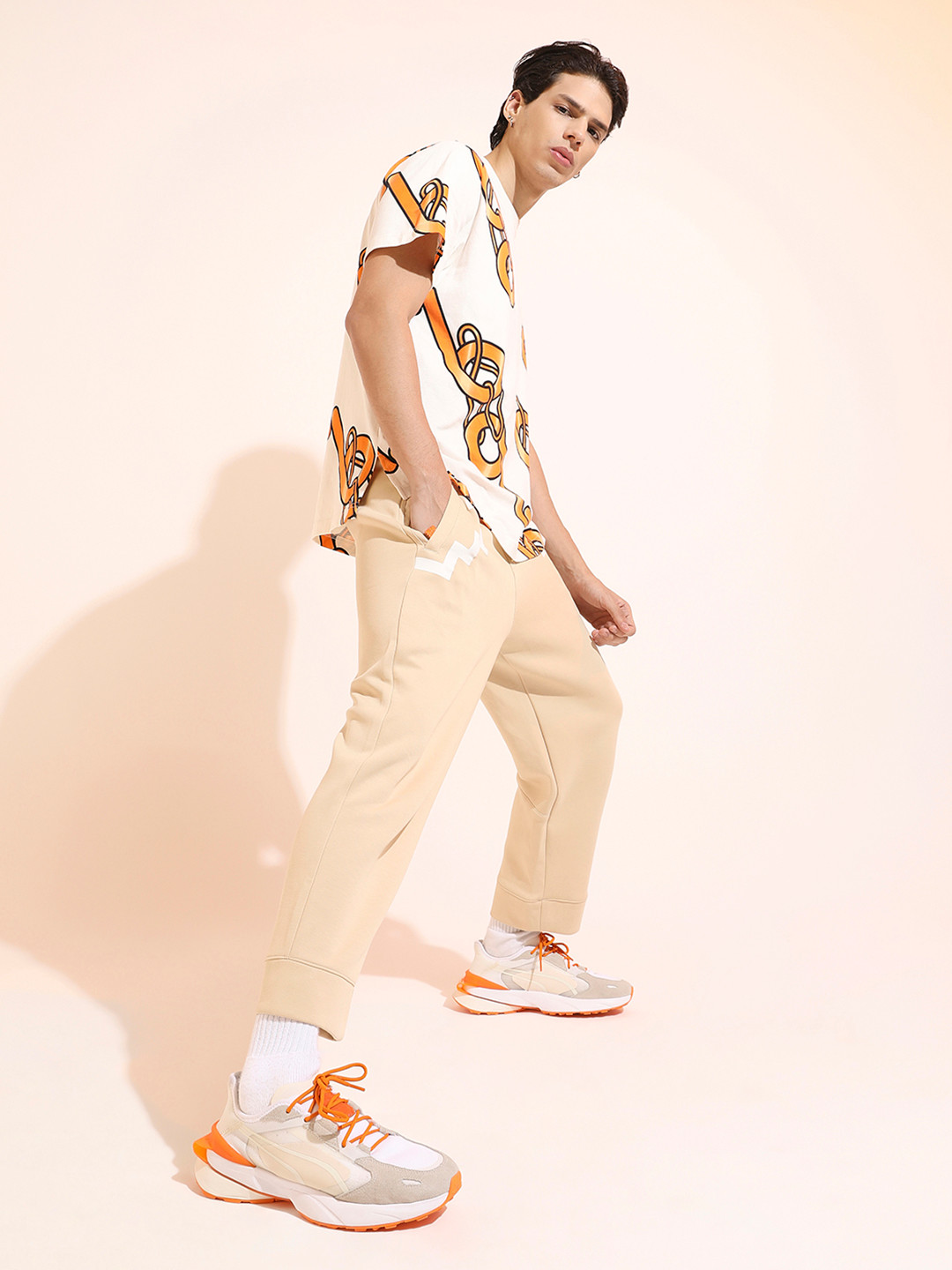 Buy PUMA X PRONOUNCE Unisex White PWRFRAME OP 1 Colourblocked Trainers ...