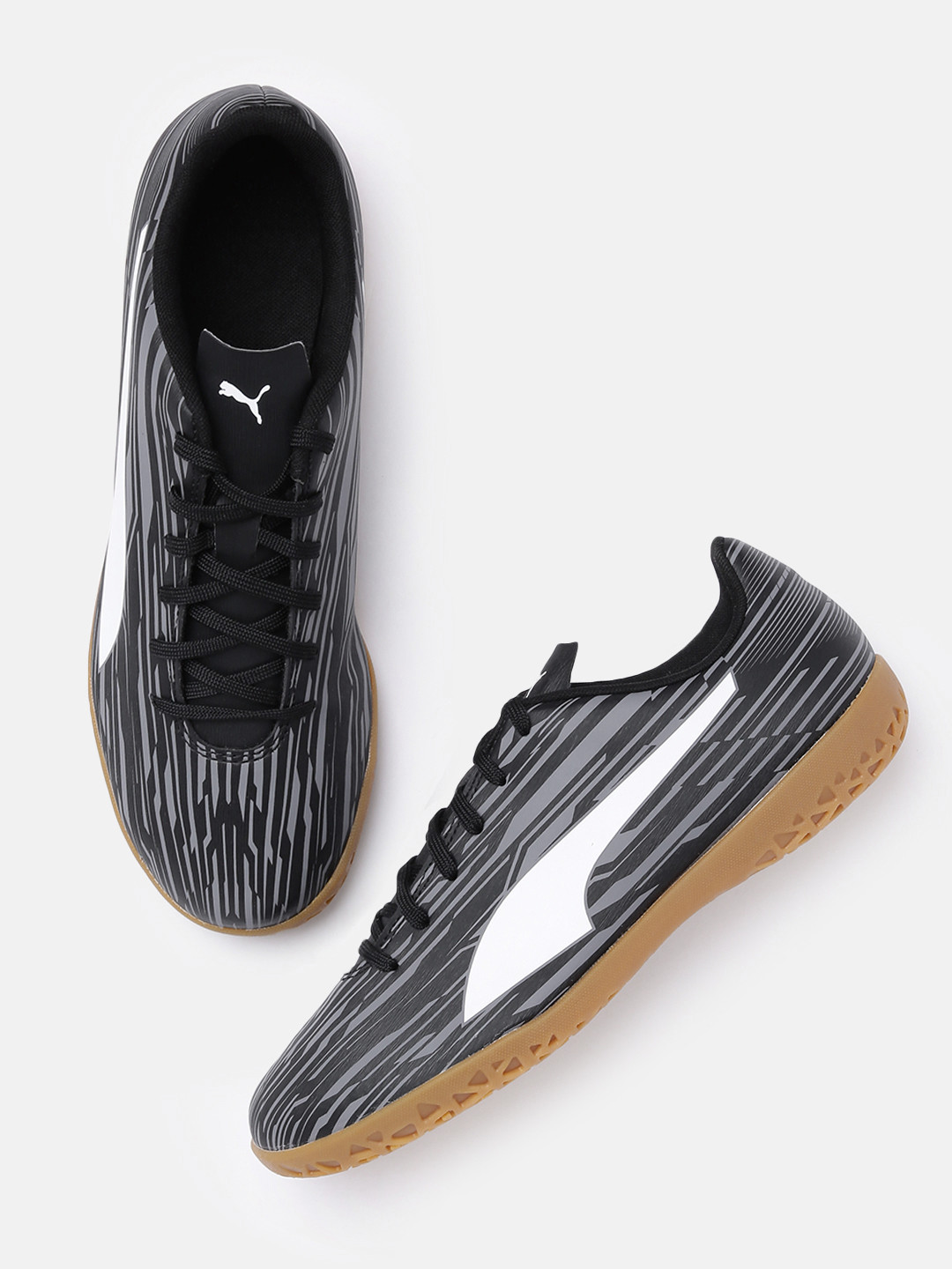 Buy Puma Men Black Football Rapido III IT Non Marking Shoes - Sports ...