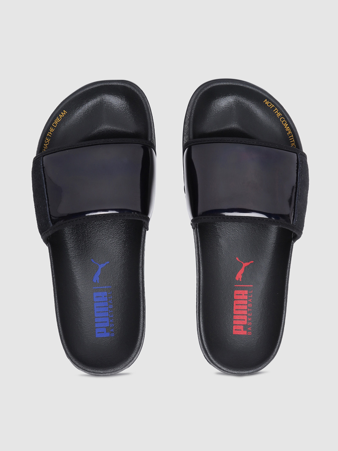 Buy Puma Unisex Black Solid Leadcat Future Basketball Signature Sliders ...