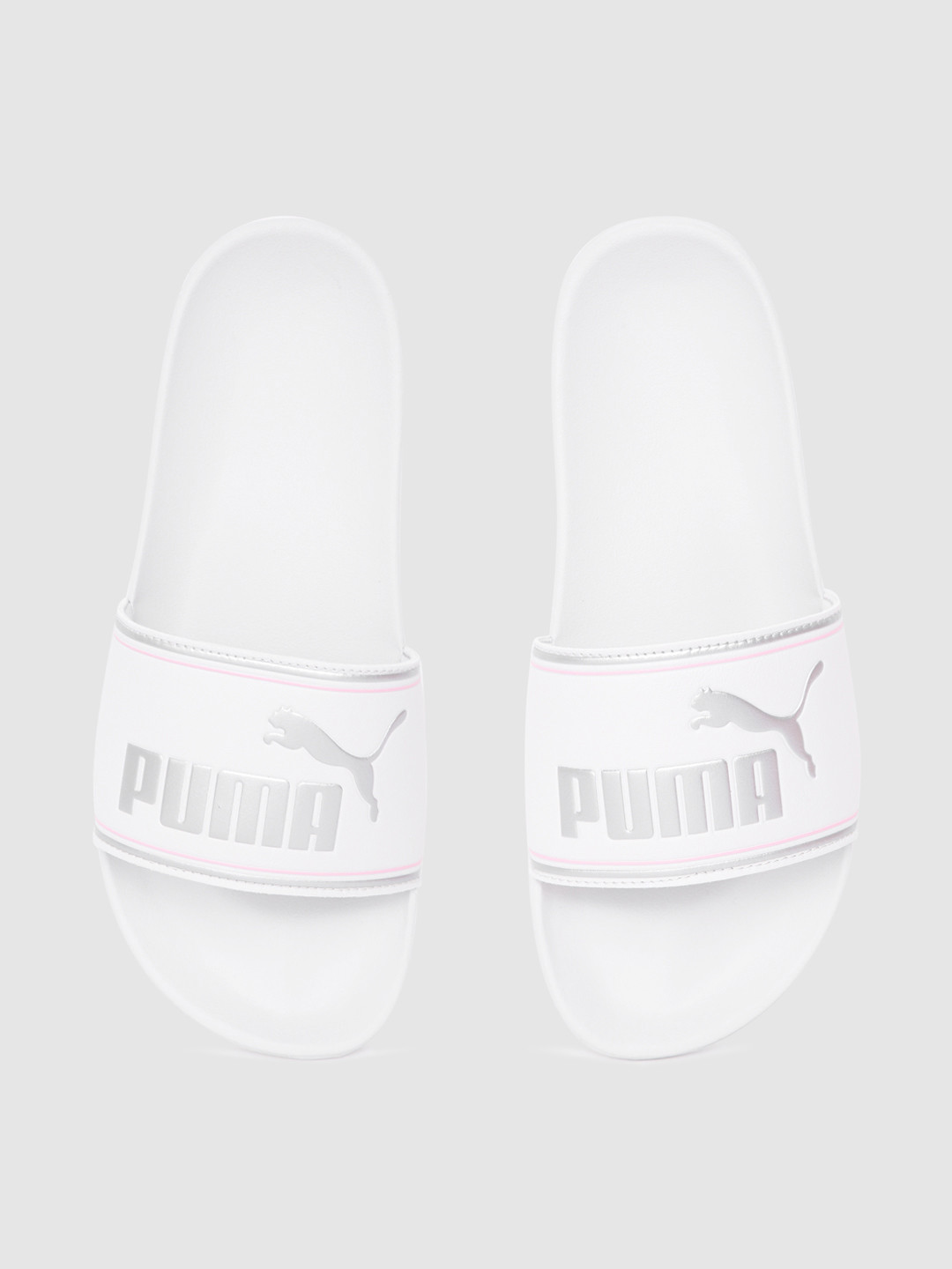 Buy Puma Unisex White Leadcat FTR Printed Sliders - Flip Flops for ...