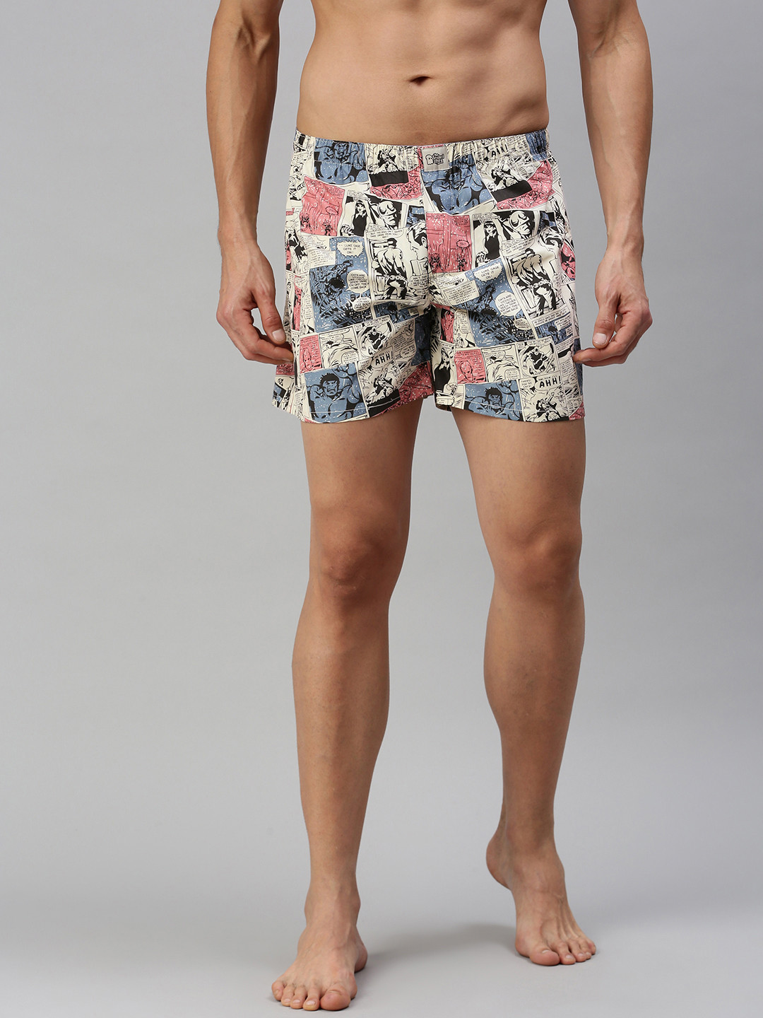 Buy The Souled Store Unisex Multicolored Marvel Comic Strip Boxers ...
