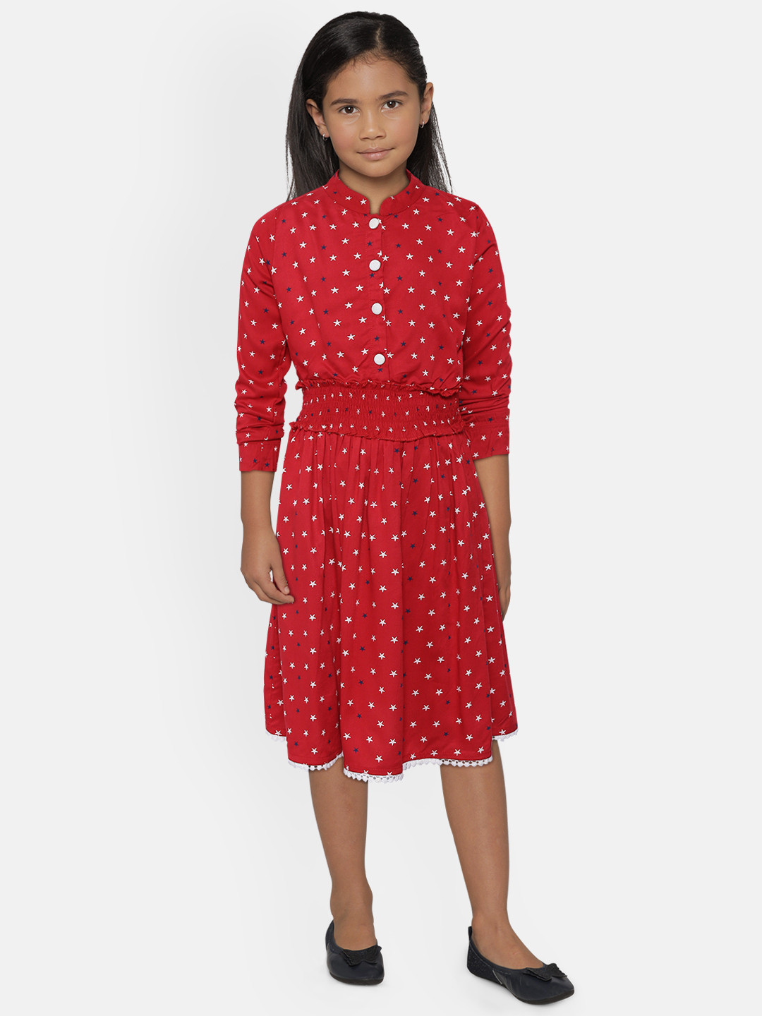 Buy Bella Moda Girls Red Printed Dress - Dresses for Girls 15247812 ...