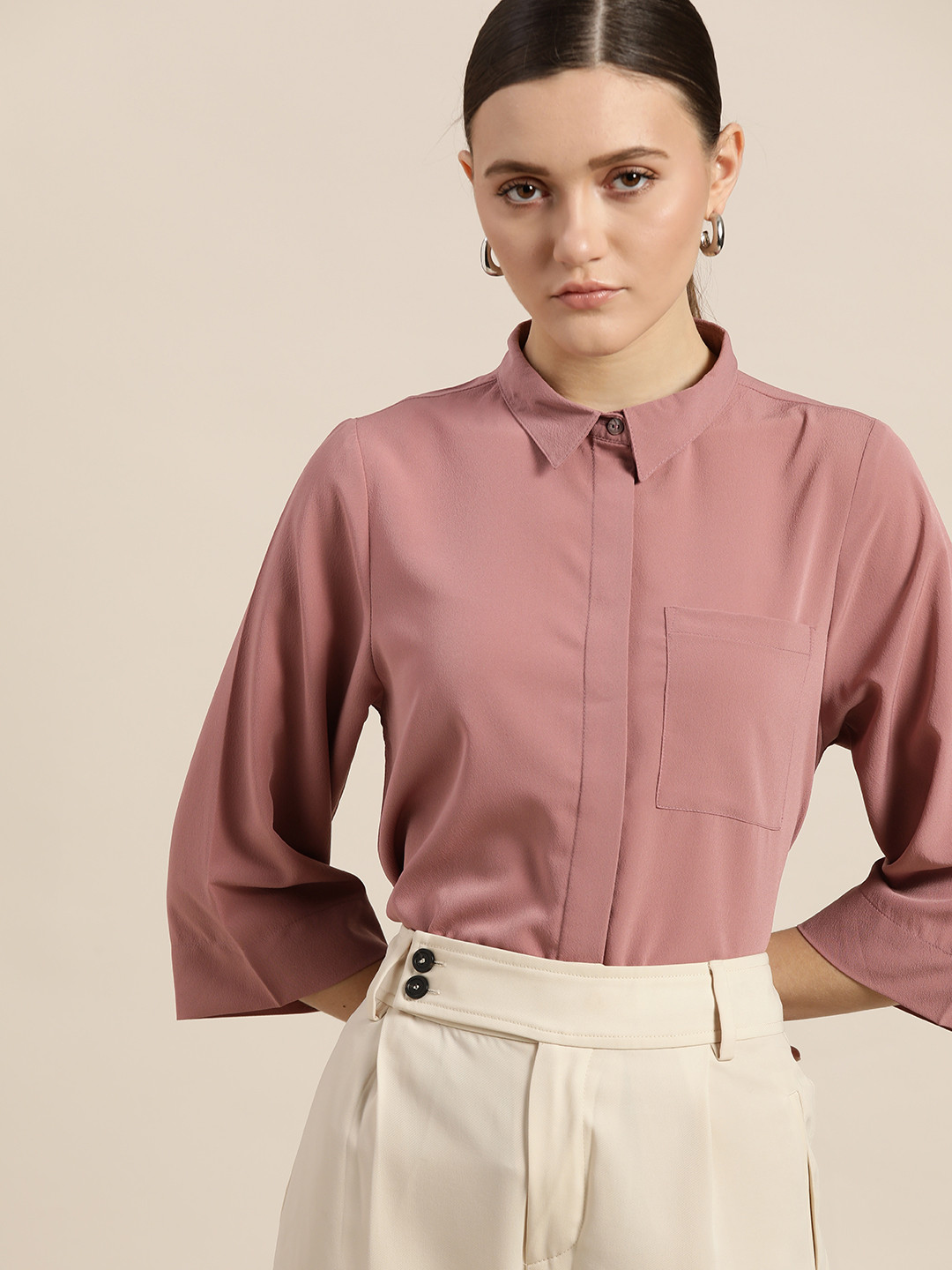 Buy Her By Invictus Women Pink Casual Shirt - Shirts for Women 15253608 ...