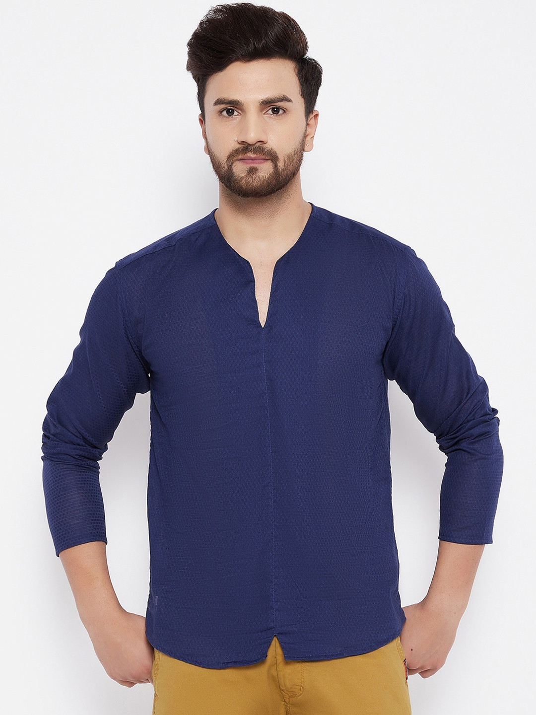 Buy Even Men Blue Kurta - Kurtas for Men 15266078 | Myntra