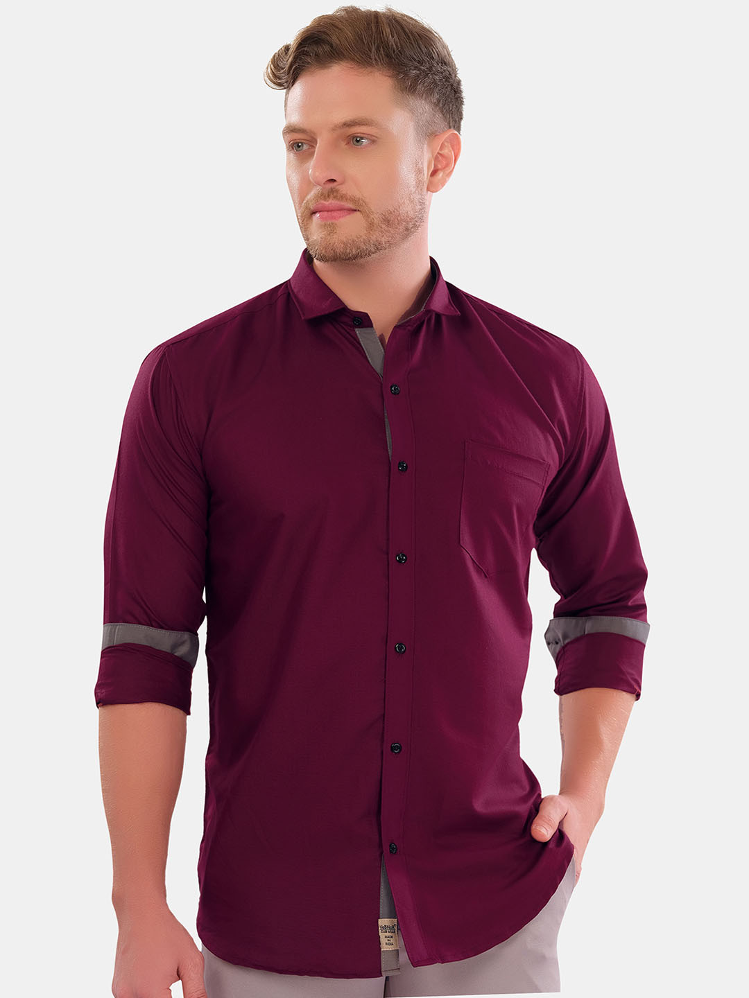 Buy VeBNoR Men Maroon Opaque Casual Shirt - Shirts for Men 15266368 ...