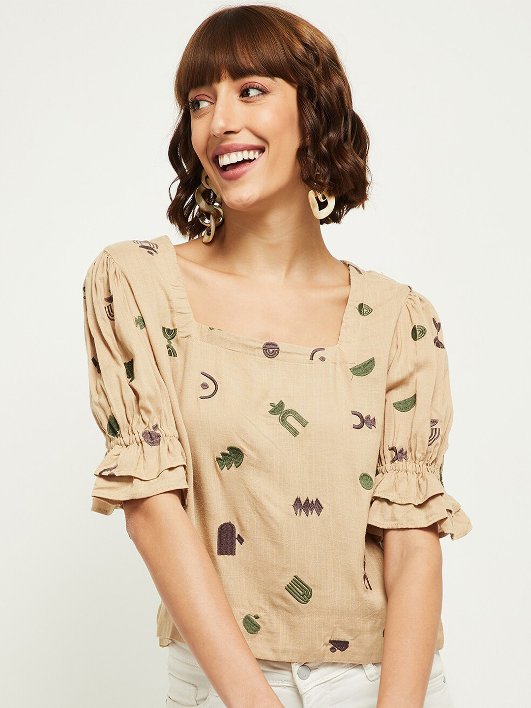 Buy Max Khaki Regular Top - Tops for Women 15269064 | Myntra