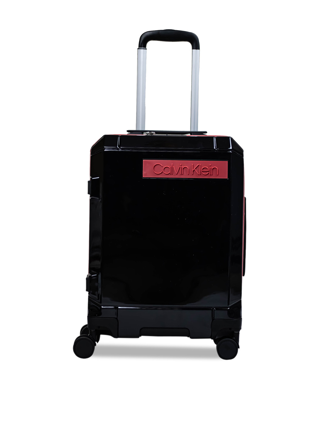 Buy Calvin Klein Black & Red Hard 20" Cabin Size Trolley - Trolley Bag ...