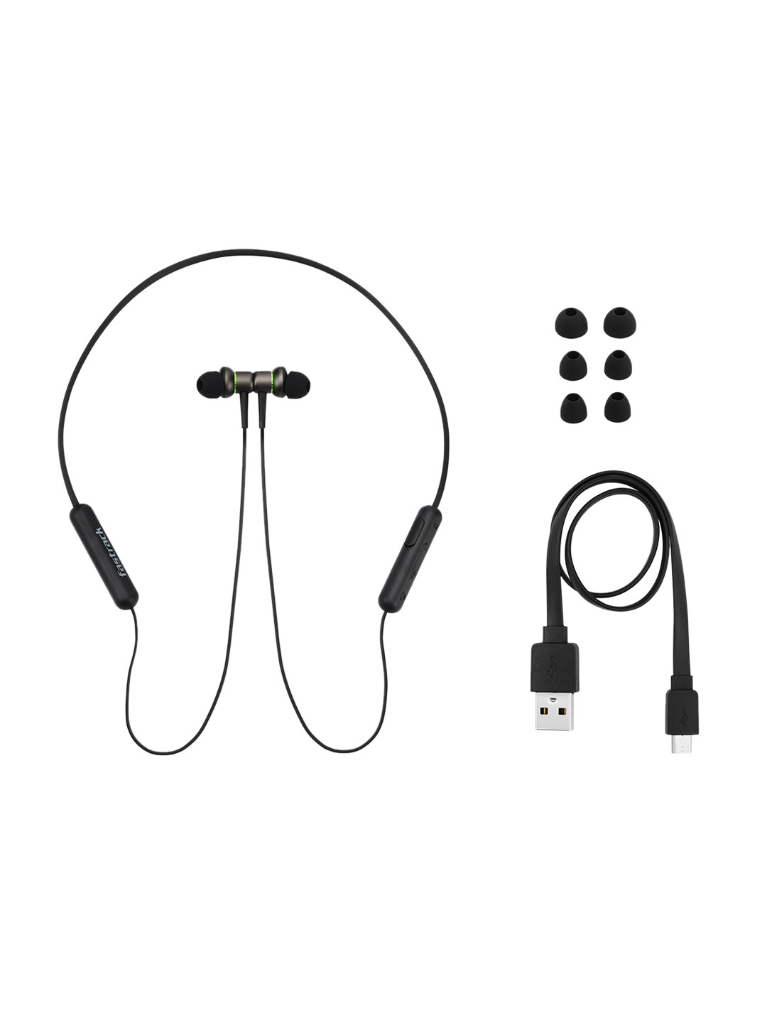 Buy Fastrack Unisex Black Solid Wireless Headphones - Headphones for ...