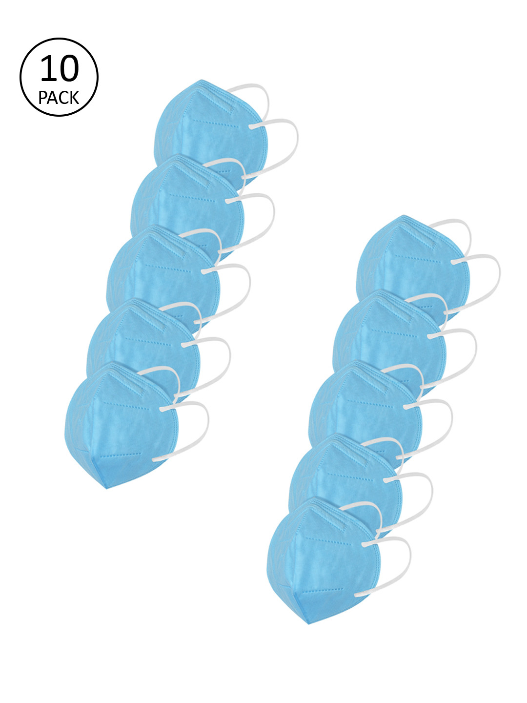 Buy LOIS CARON Unisex Pack Of 10 Blue 5 Layered Anti Polution Outdoor ...