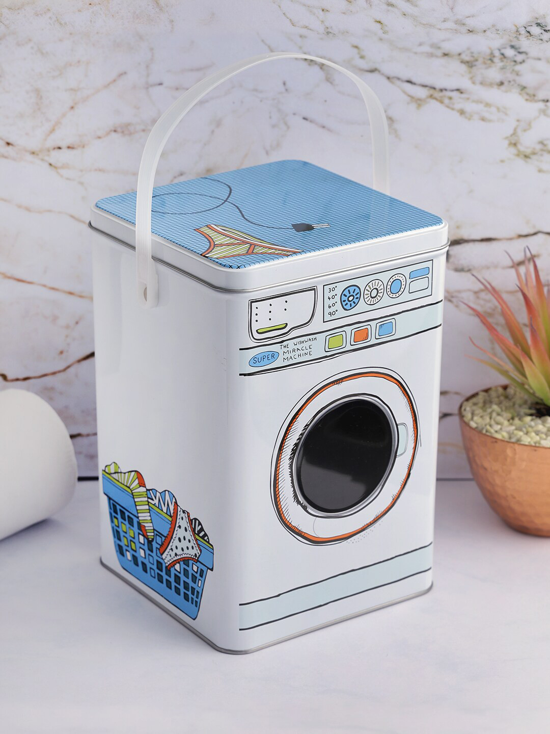 Buy A Vintage Affair Home Decor White & Blue Laundry Detergent Powder ...