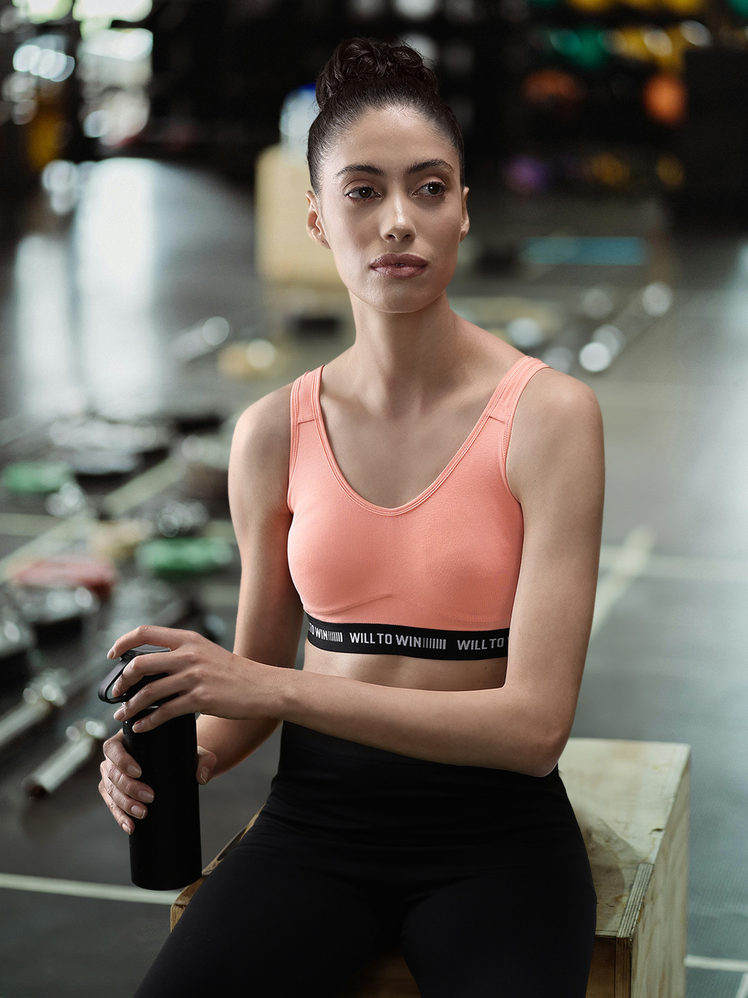 Buy Van Heusen Proactive Women Coral Anti Bacterial Wireless Sports Bra ...