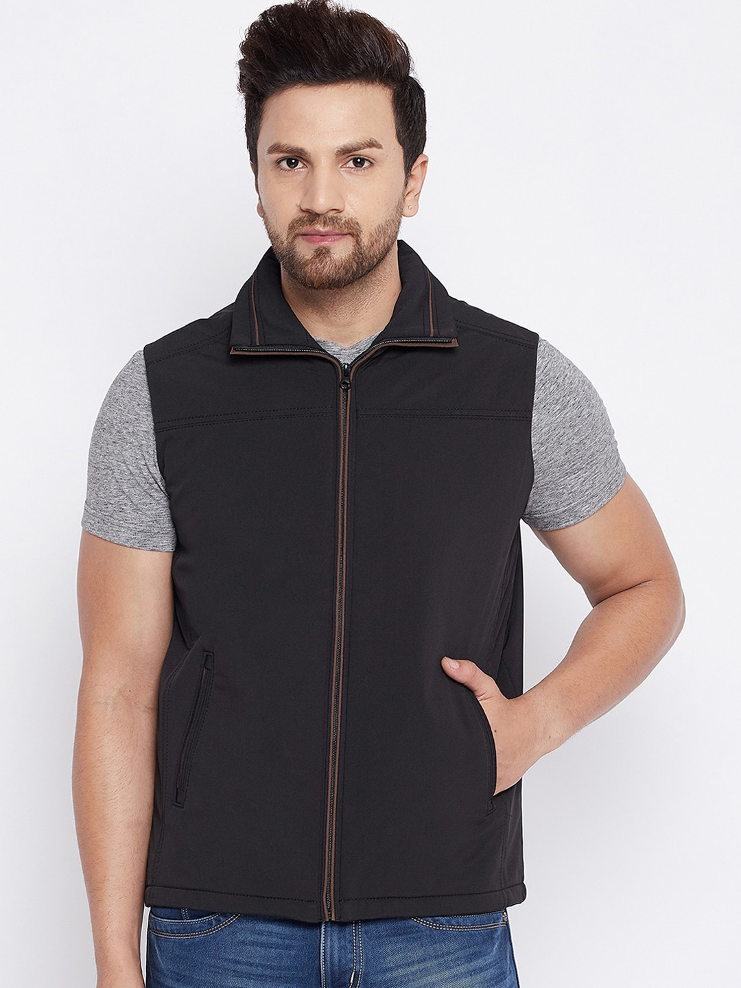 Buy Spirit Men Black Windcheater Sporty Jacket - Jackets for Men ...