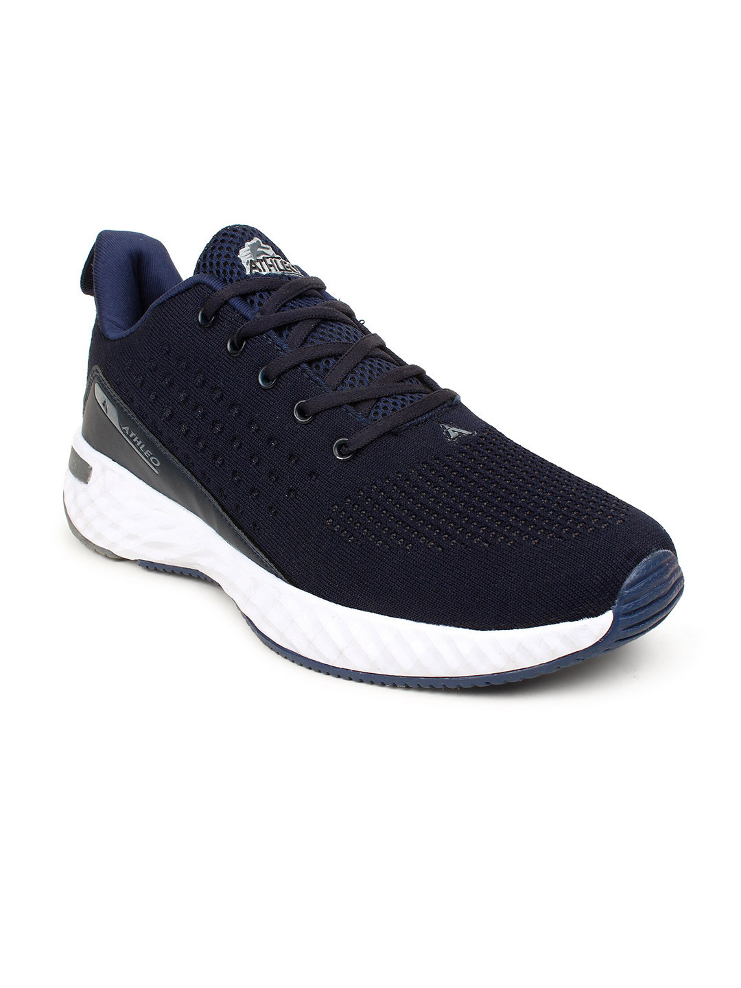 Buy Action Men Navy Blue Solid Mesh Regular Running Shoes - Sports ...