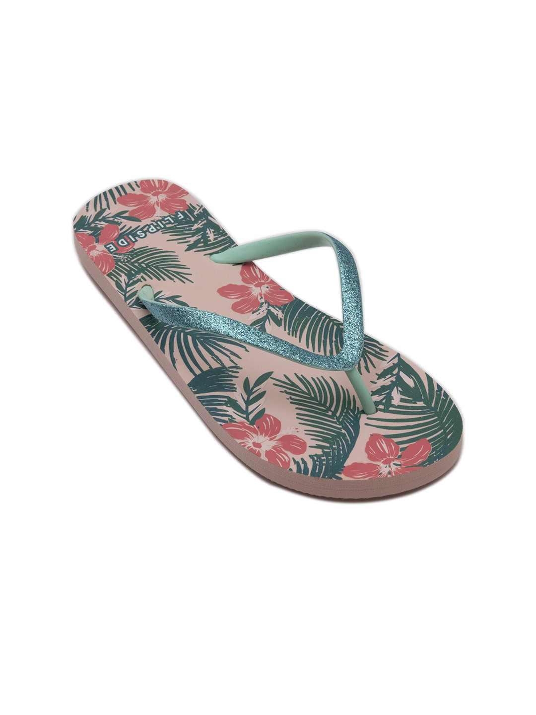 Buy Flipside Women Pink Tropical Printed Tong Flip Flops - Flip Flops ...