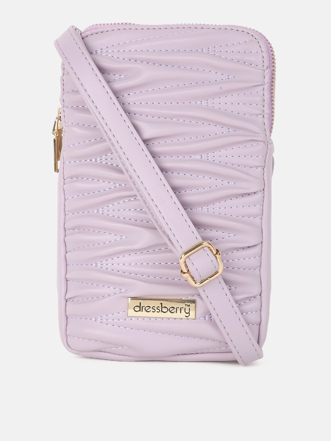 Buy DressBerry Lavender Textured Structured Mobile Pouch - Mobile ...