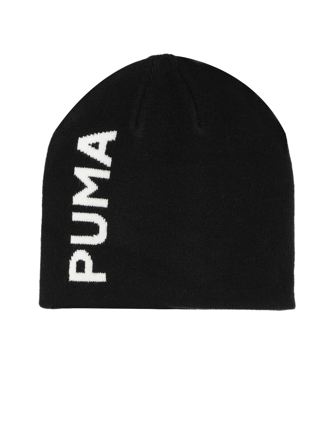 Buy Puma Unisex Black Essential Classic Cuffless Self Design Beanie ...