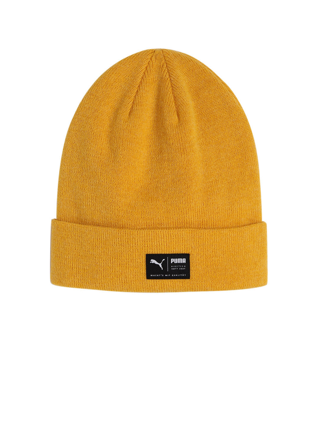 Buy Puma Unisex Yellow Archive Heather Acrylic Beanie - Caps for Unisex ...