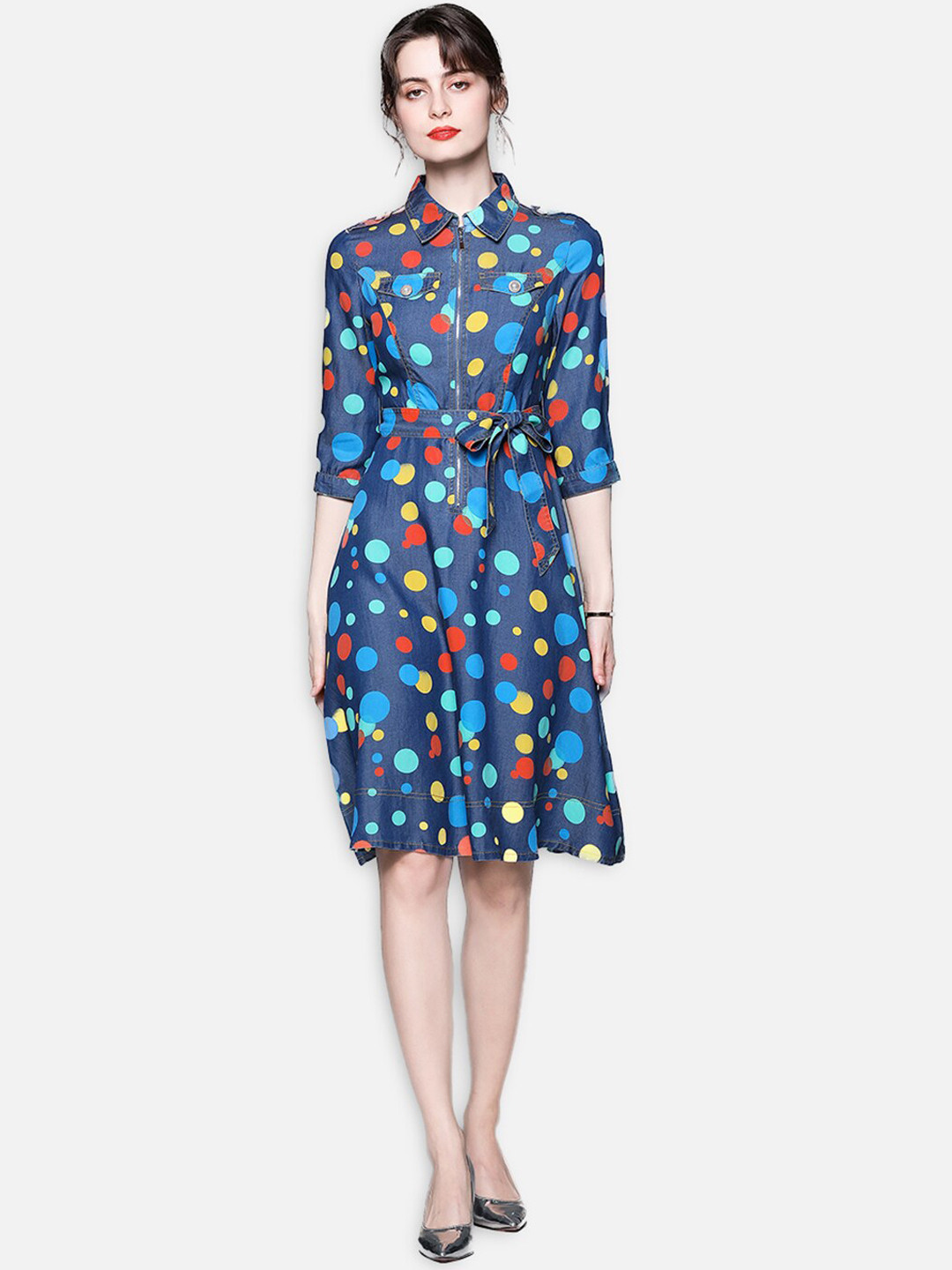 Buy JC Collection Blue Floral Dress - Dresses for Women 15336222 | Myntra