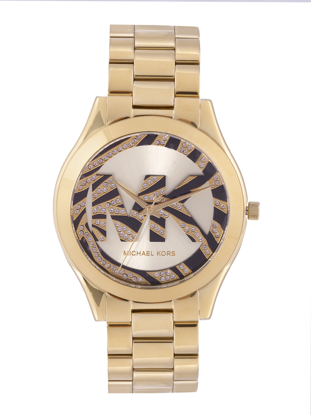 Buy Michael Kors Women Gold Toned Printed Dial Analogue Watch MK4561 ...