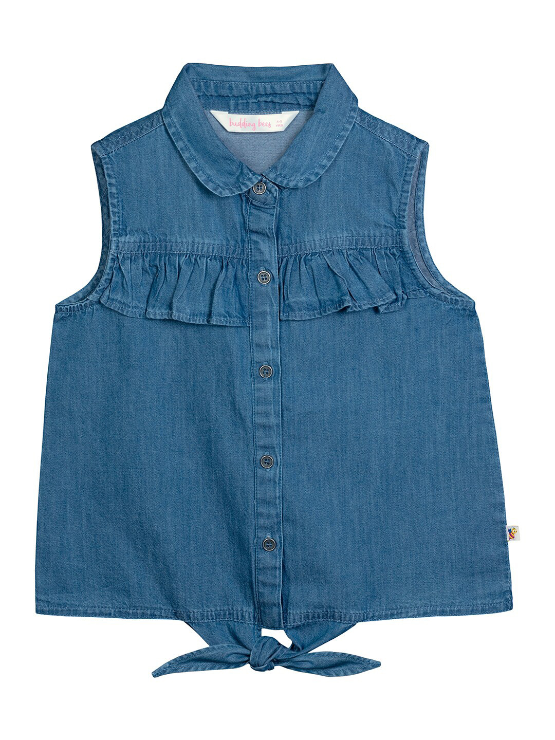 Buy Budding Bees Blue Denim Shirt Style Top - Tops for Girls 15341090 ...