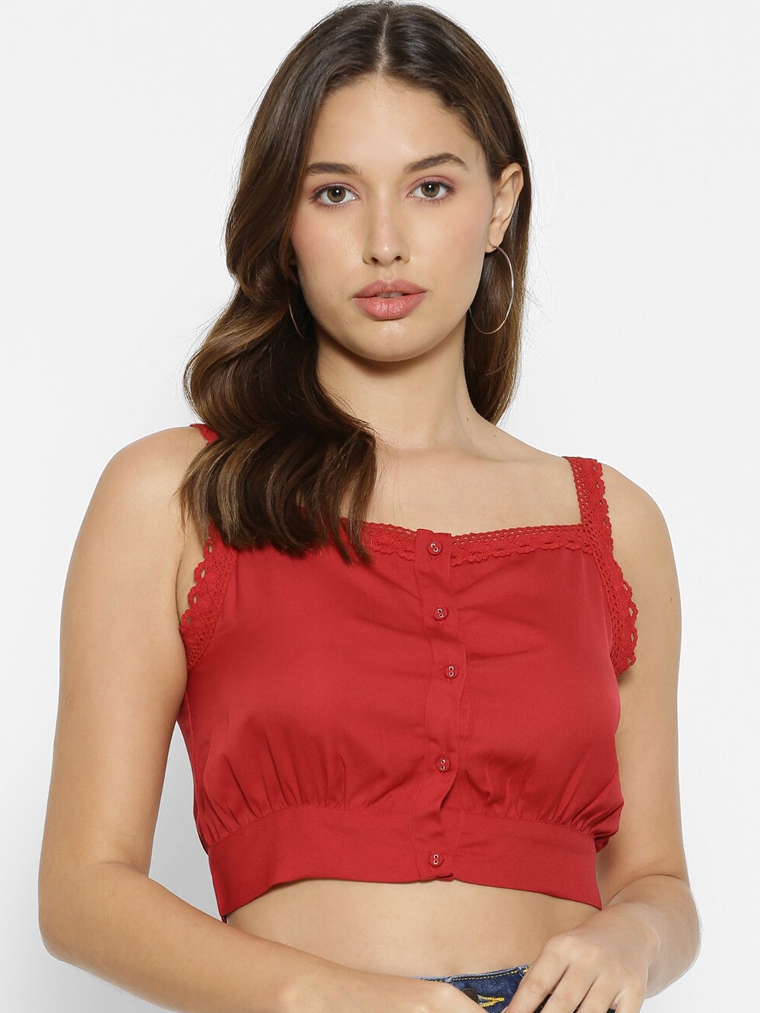 Buy Forever 21 Red Bralette Crop Top Tops For Women 15341962 Myntra