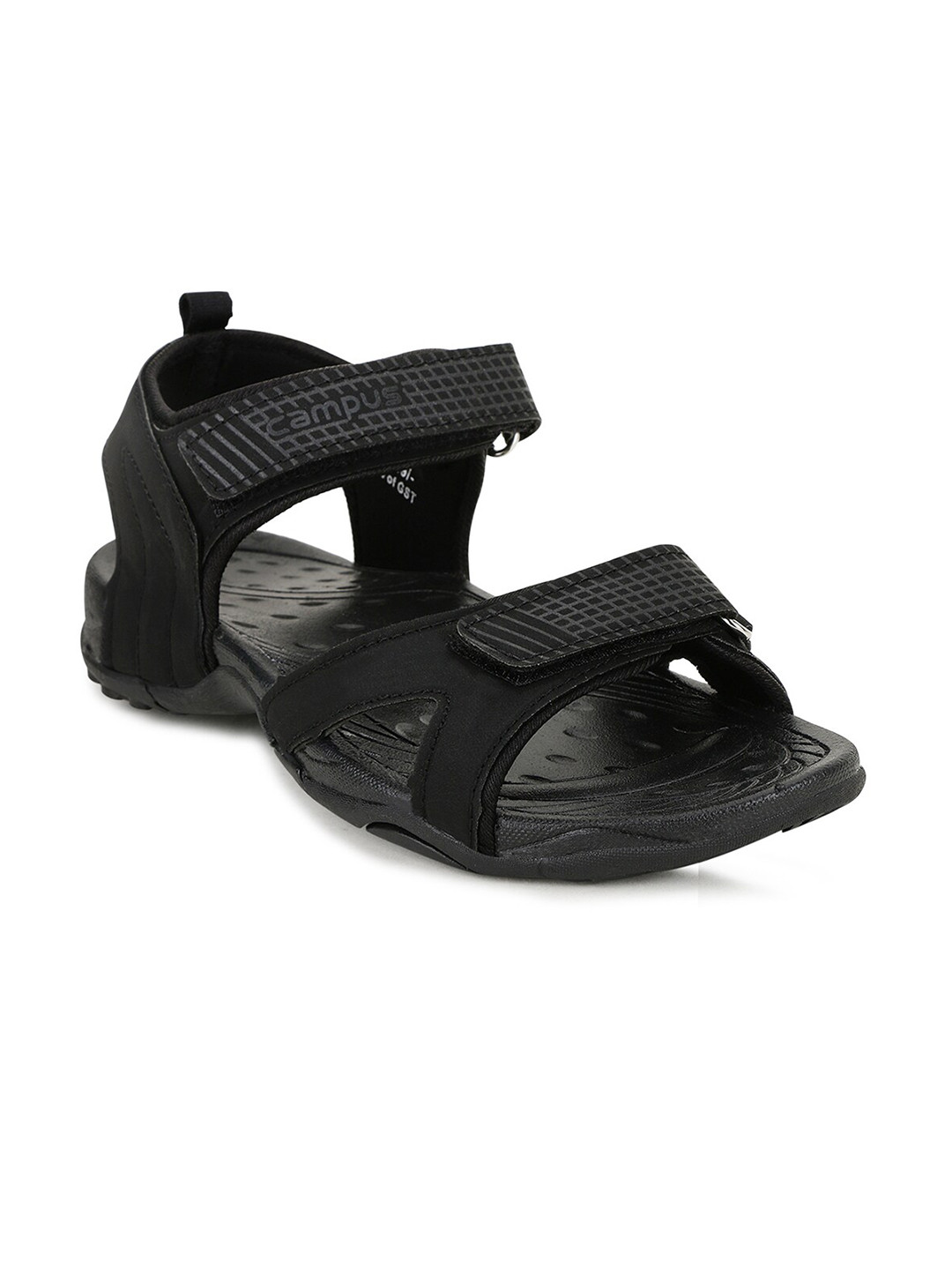 Buy Campus Unisex Kids Solid Black Comfort Sandals - Sandals for Unisex ...