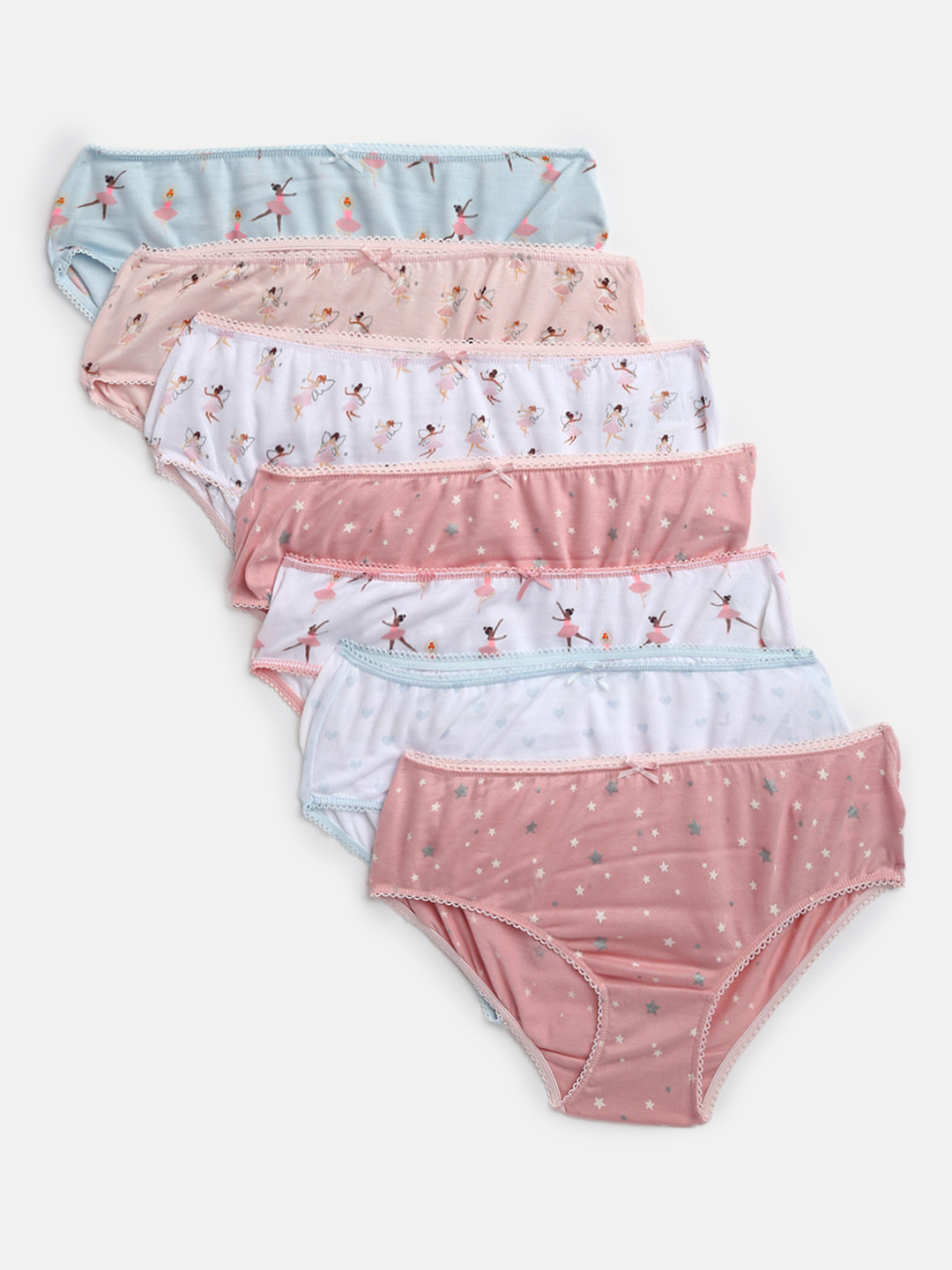 Buy Marks & Spencer Girls Pack Of 7 Printed Basic Briefs - Briefs for ...