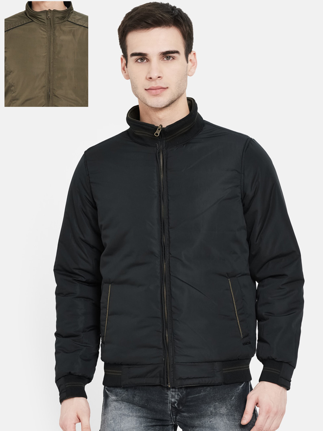 Buy Duke Men Green Reversible Padded Jacket - Jackets for Men 15359484 ...