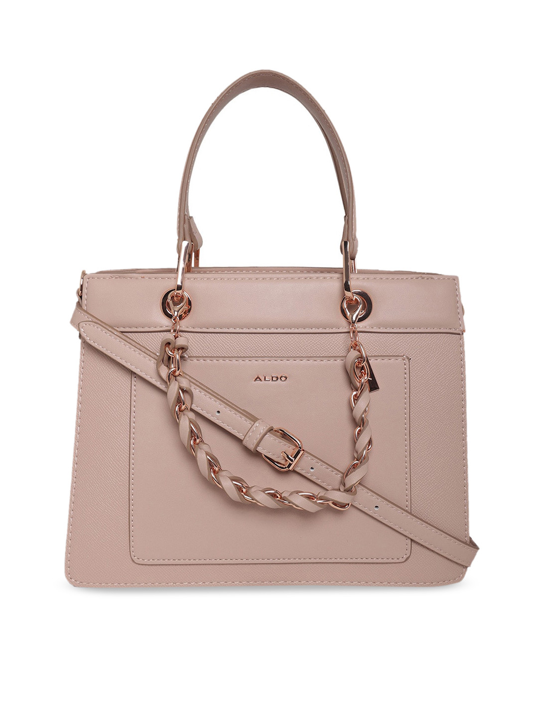 Buy ALDO Women Pink Structured Handheld Bag - Handbags for Women ...