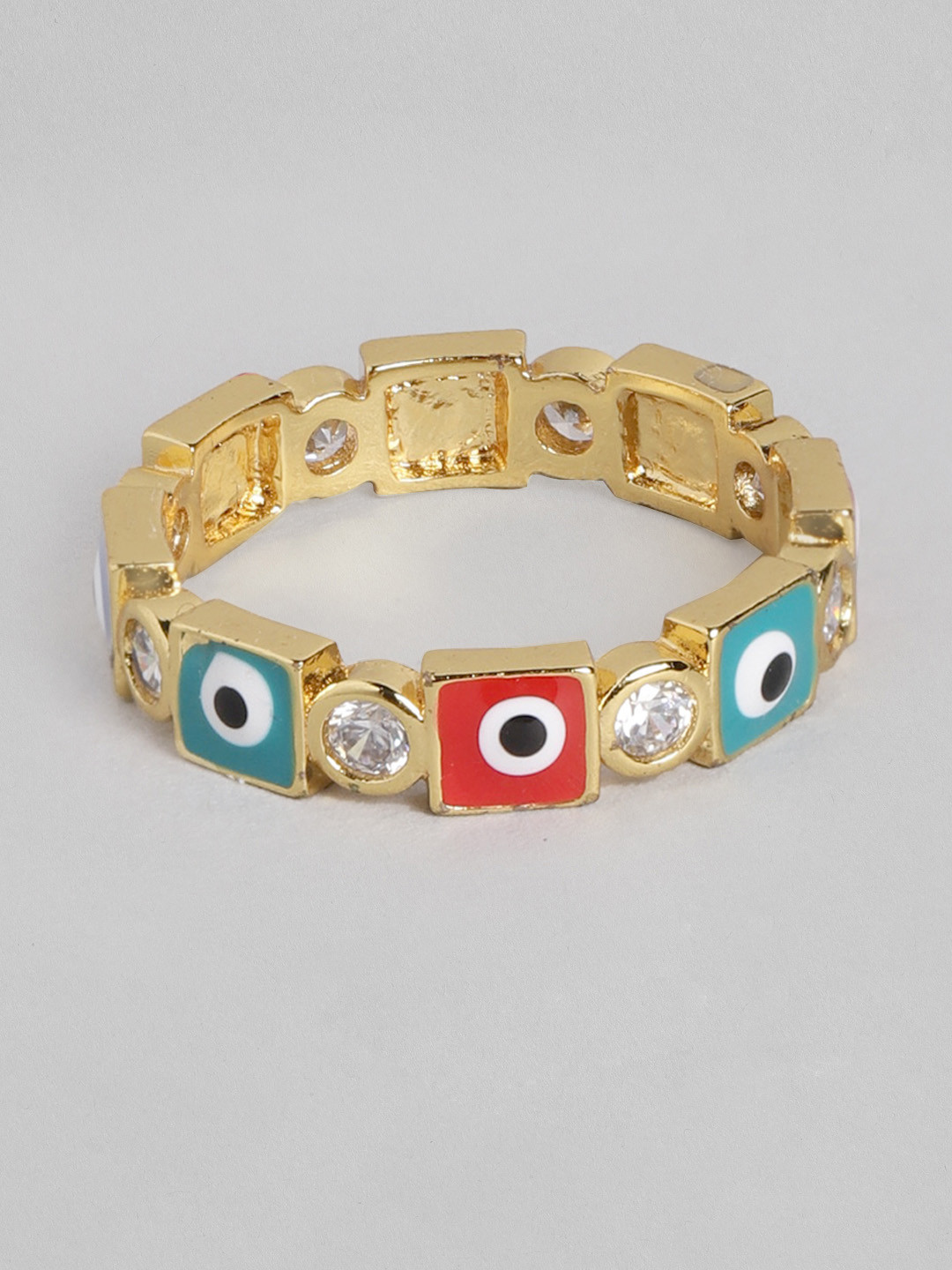 Buy Blueberry Gold Plated Evil Eye Ring - Ring for Women 15366956 | Myntra