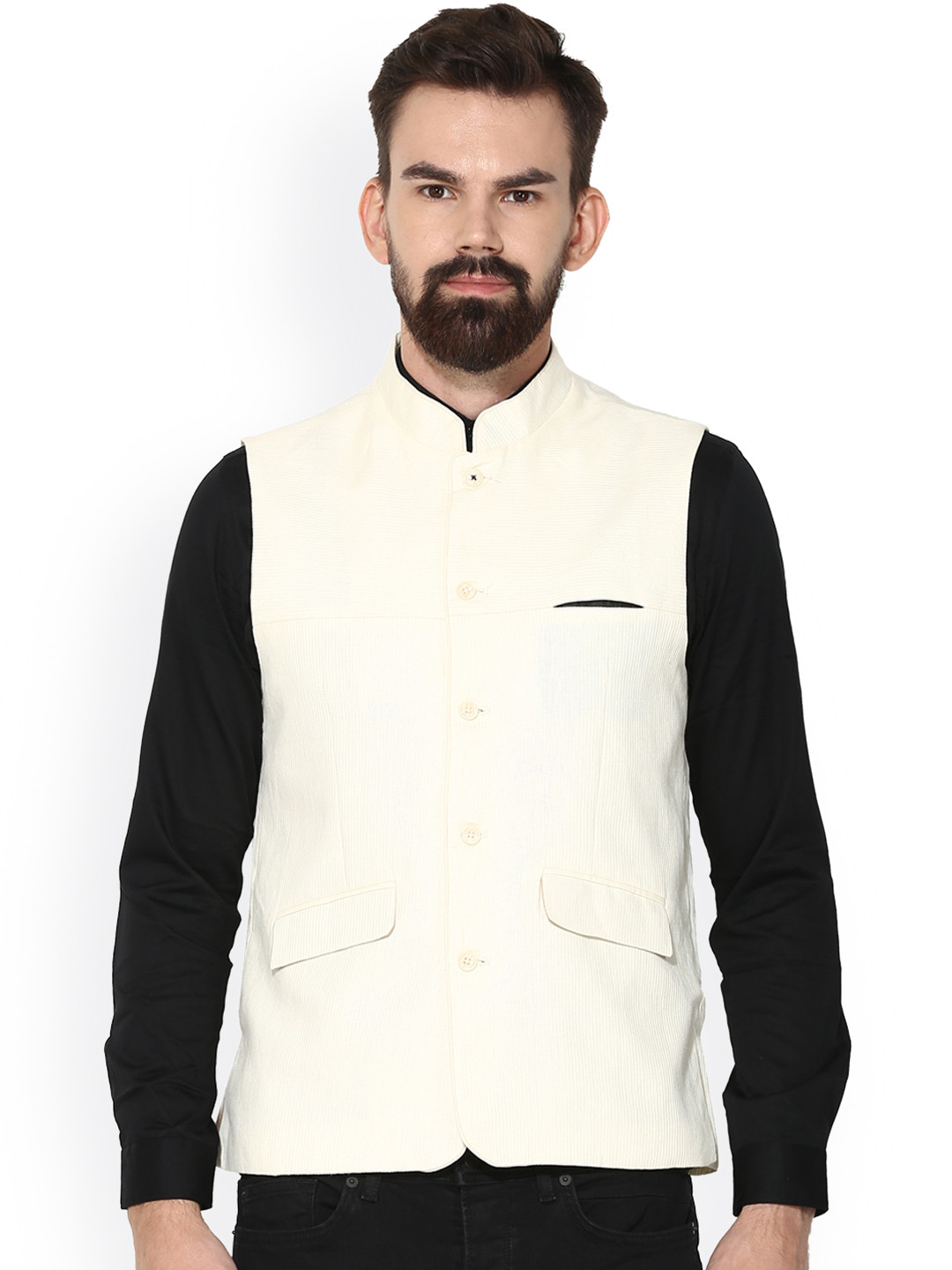 Buy Turtle Beige Patterned Nehru Jacket - Nehru Jackets for Men 1536953 ...