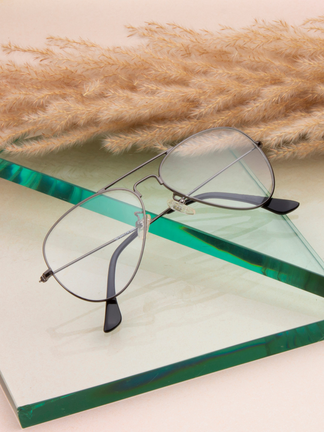 Buy Ted Smith Unisex Transparent Full Rim Aviator Frames Eyeglasses ...